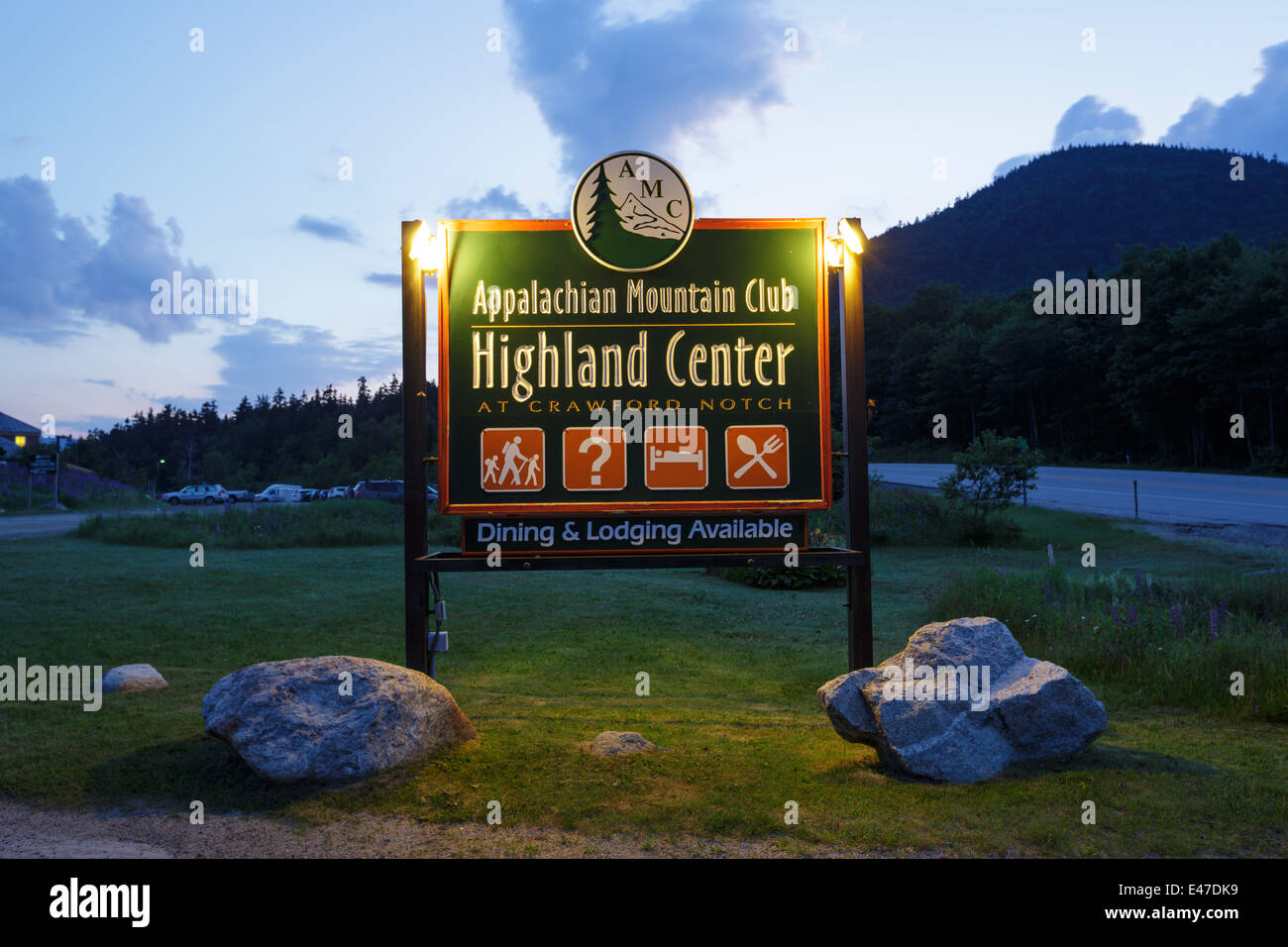 Saco Lake located at the start of Crawford Notch State Park in the ...