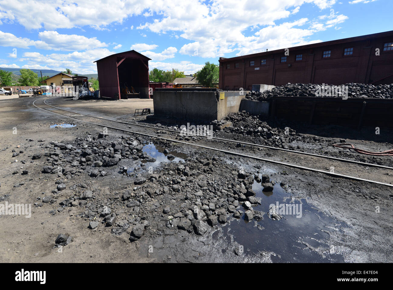 Coal yard at the Durango and Silverton Railway Stock Photo - Alamy