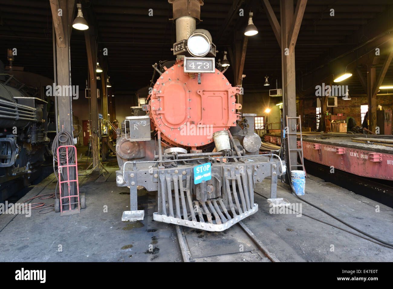 Engine shed at Durango station Stock Photo - Alamy