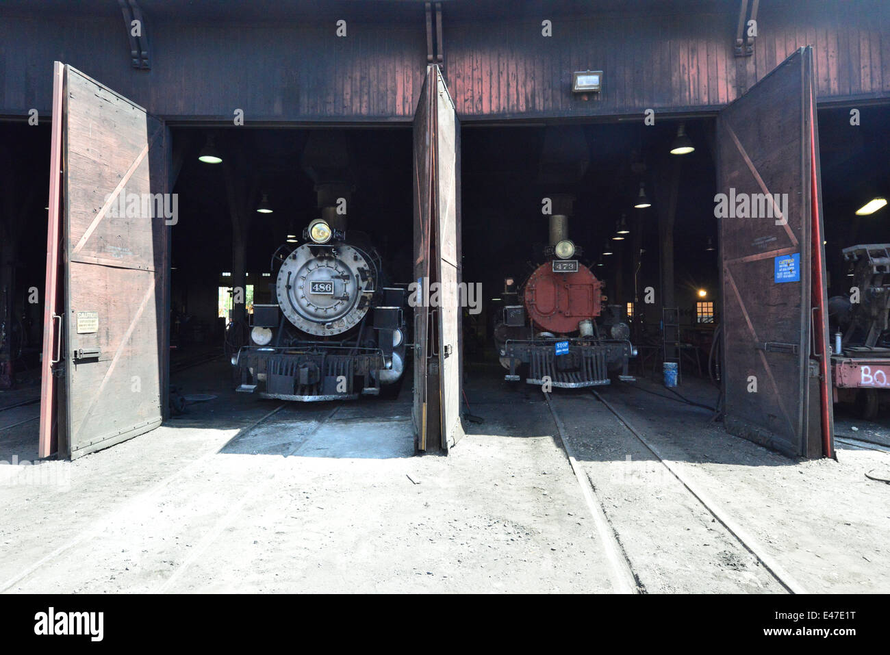 Engine shed at Durango station Stock Photo - Alamy