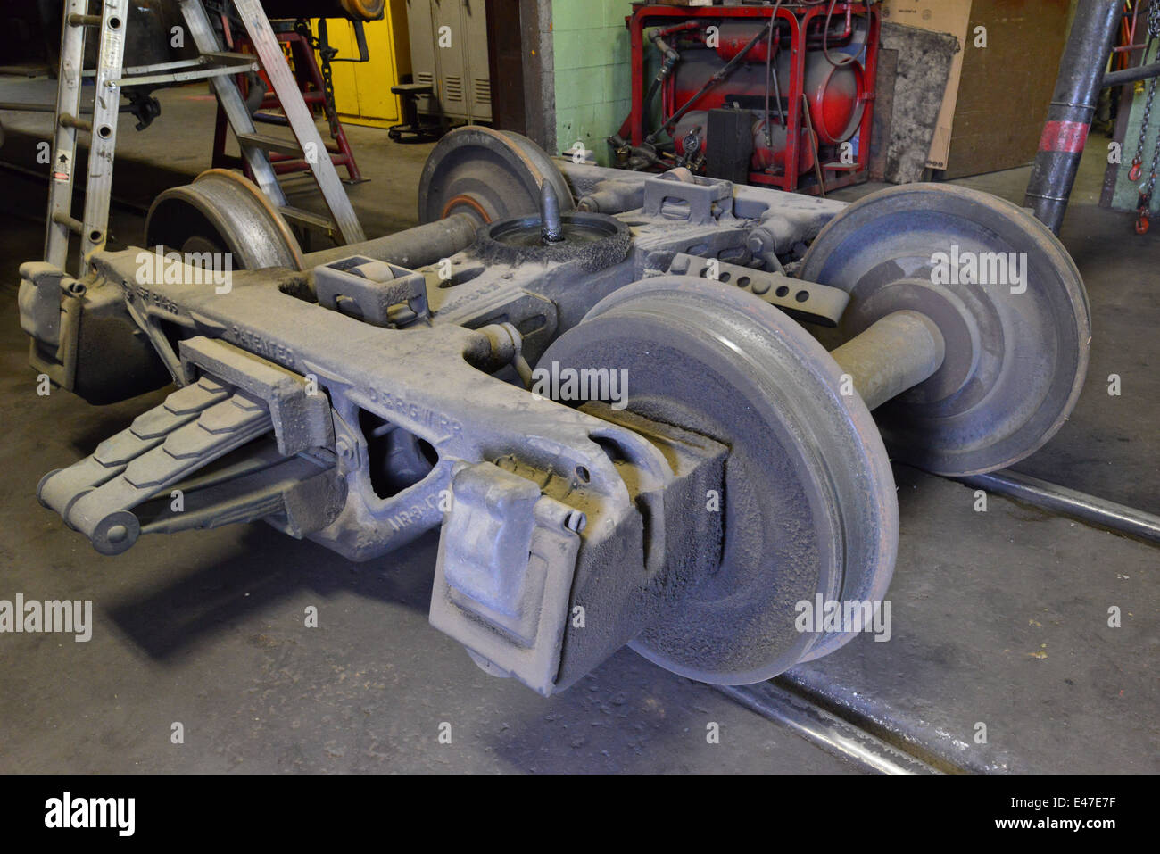 An Engineering workshop at the Durrango/ Silverton Railway Stock Photo ...