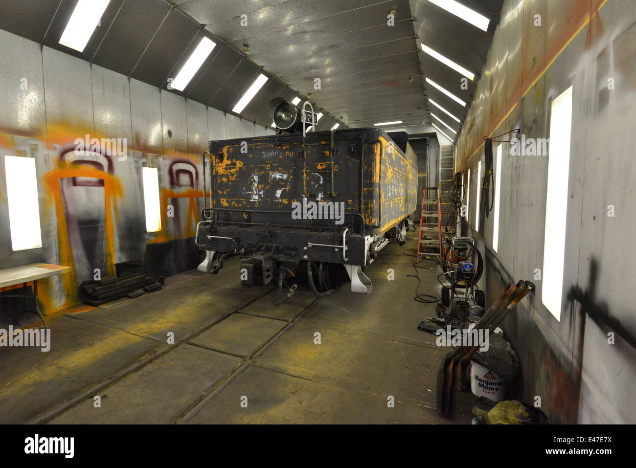 Spray booth at the Durango and Silverton Railway Stock Photo - Alamy