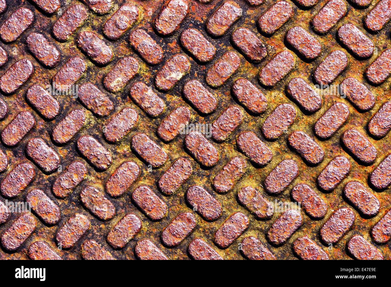 background with metallic and rusty textures on sewer Stock Photo - Alamy