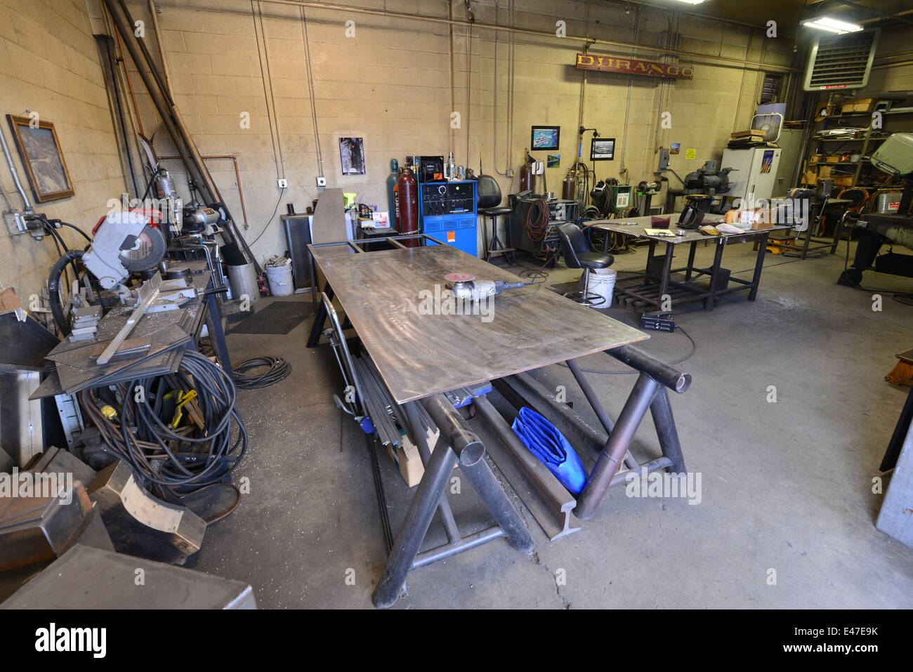 An Engineering workshop at the Durrango/ Silverton Railway Stock Photo ...