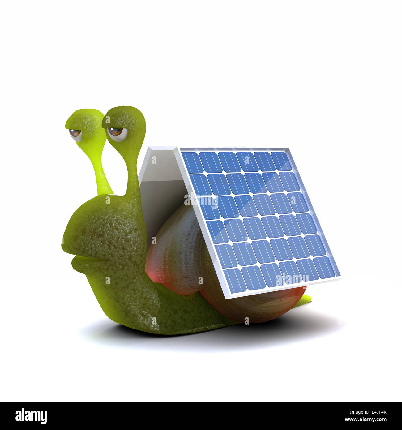 3d Snail has installed solar panels on his shell to help the ...