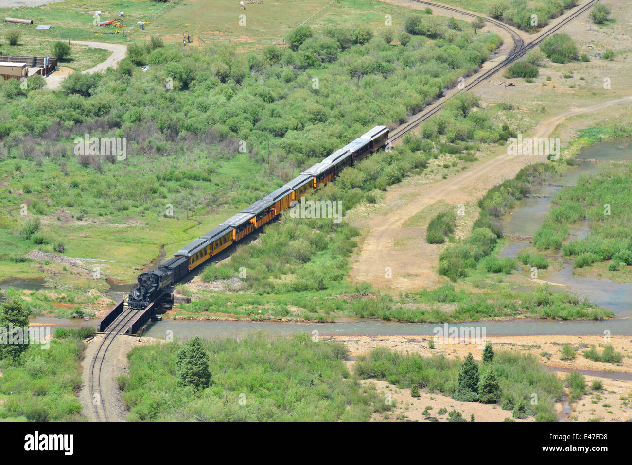 A 19 th century locomotive leaving Silverton, USA Stock Photo - Alamy