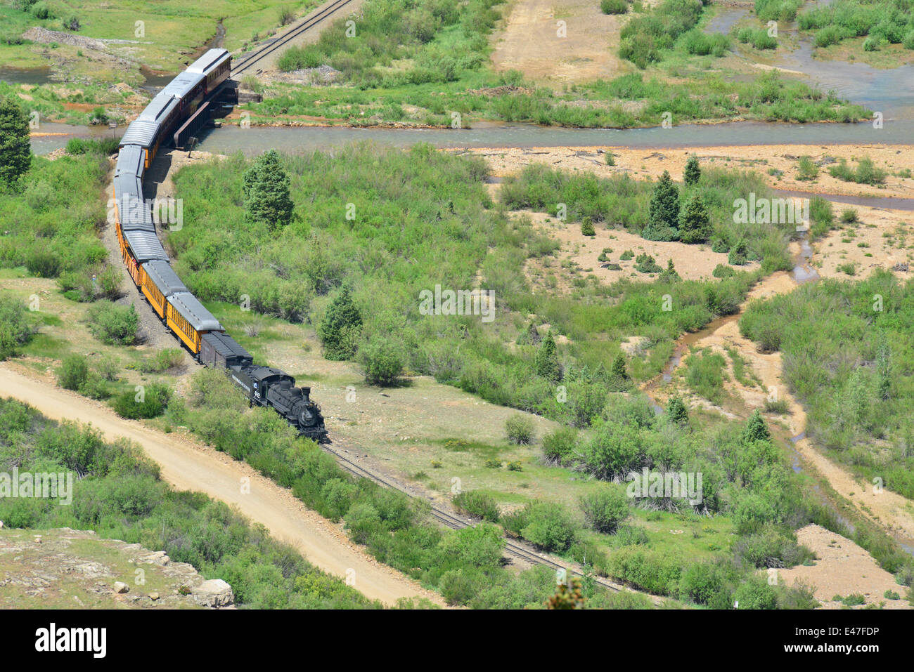 A 19 th century locomotive leaving Silverton, USA Stock Photo - Alamy