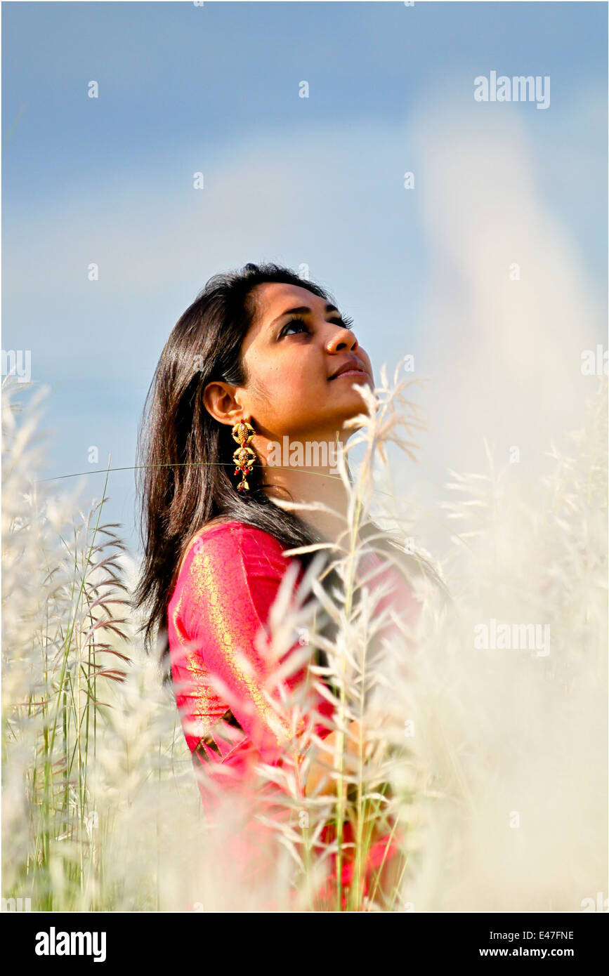 women with kash flower Stock Photo - Alamy