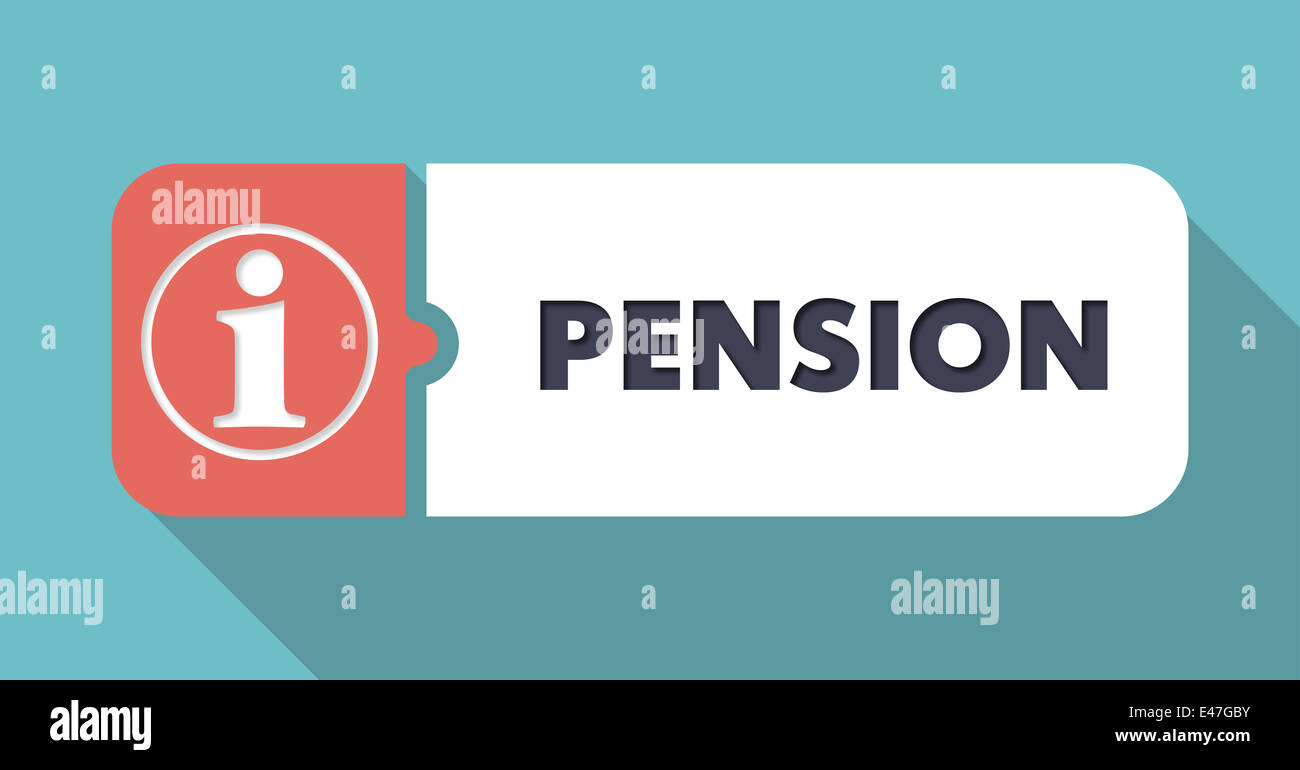 Pension Concept in Flat Design Stock Photo - Alamy