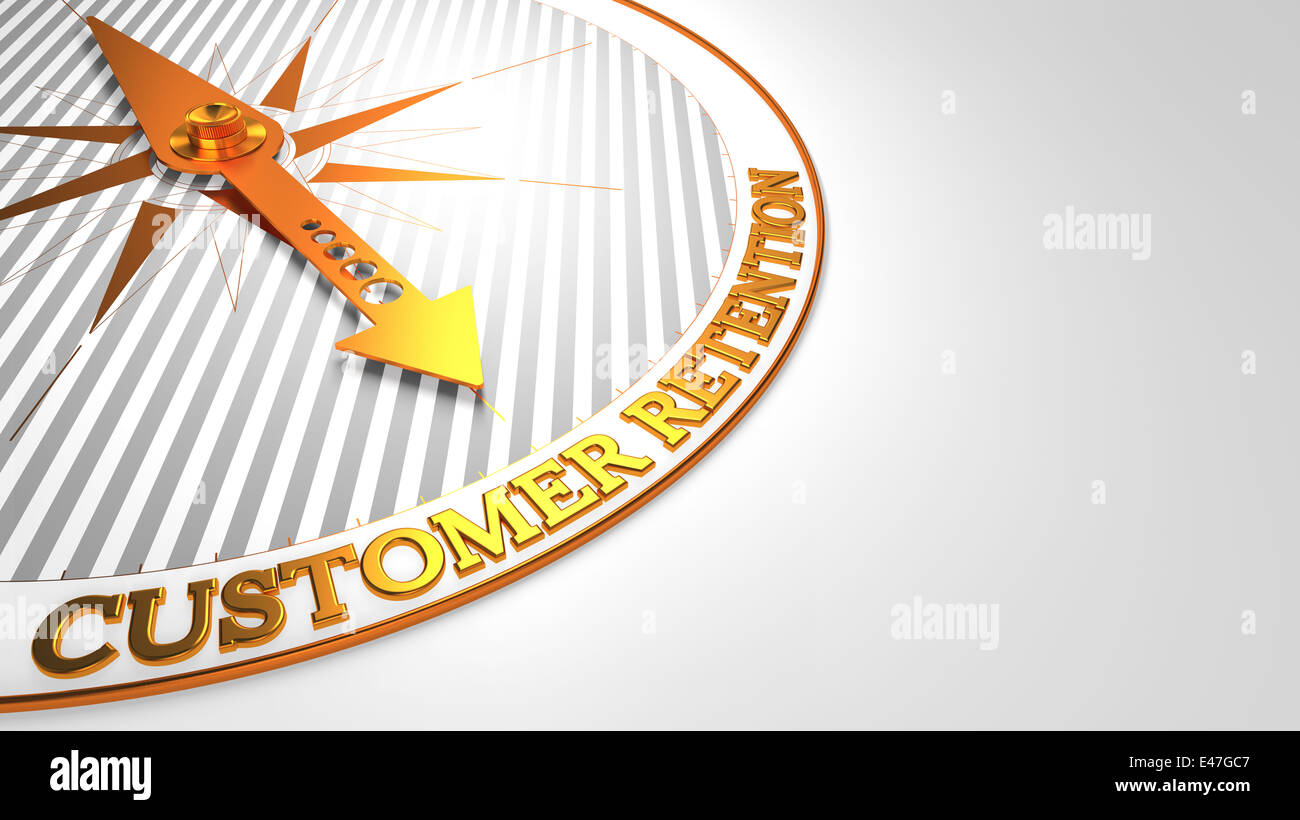 Customer Retention on Golden Compass Stock Photo - Alamy