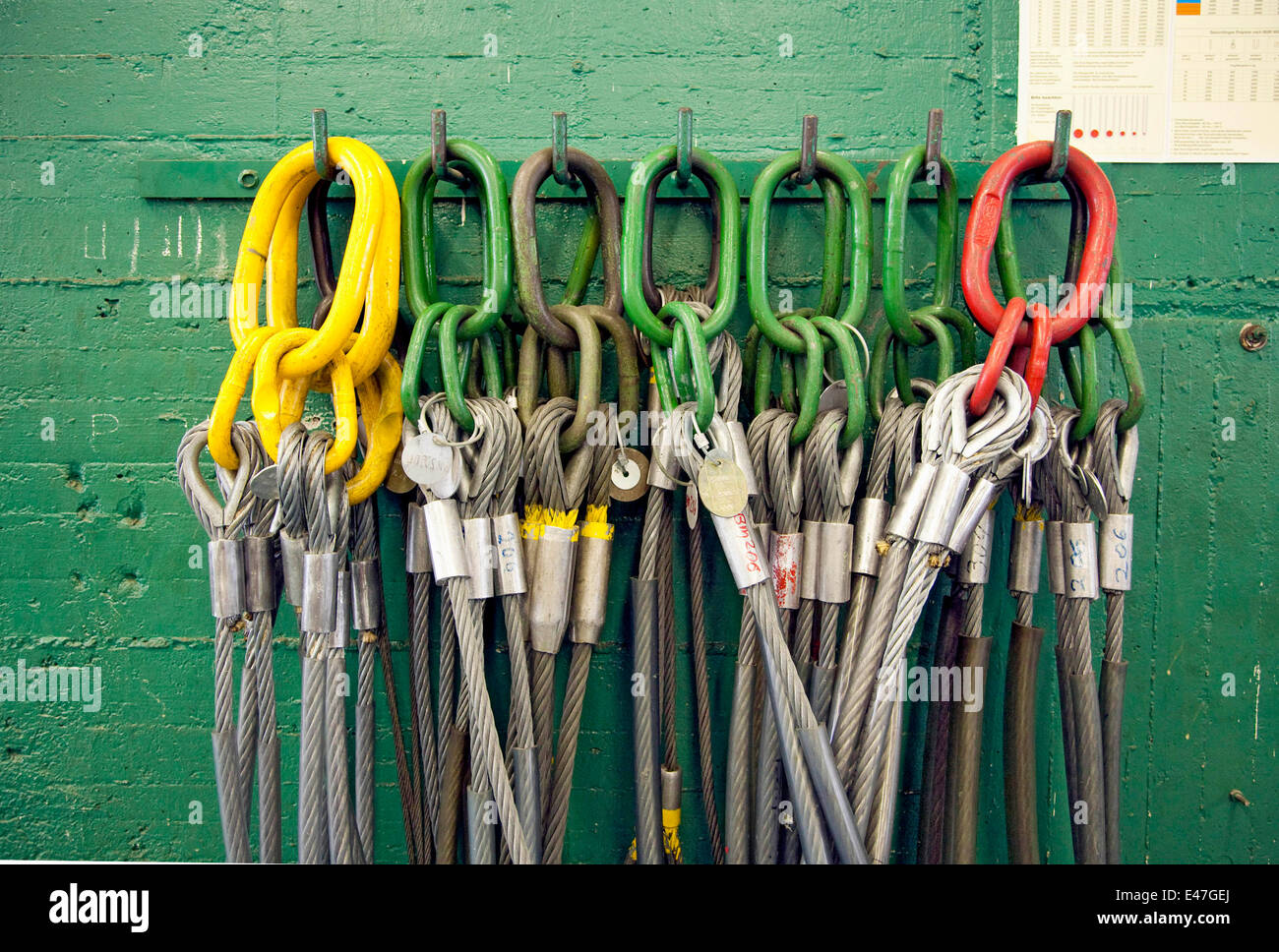 Steel crane ropes Stock Photo - Alamy