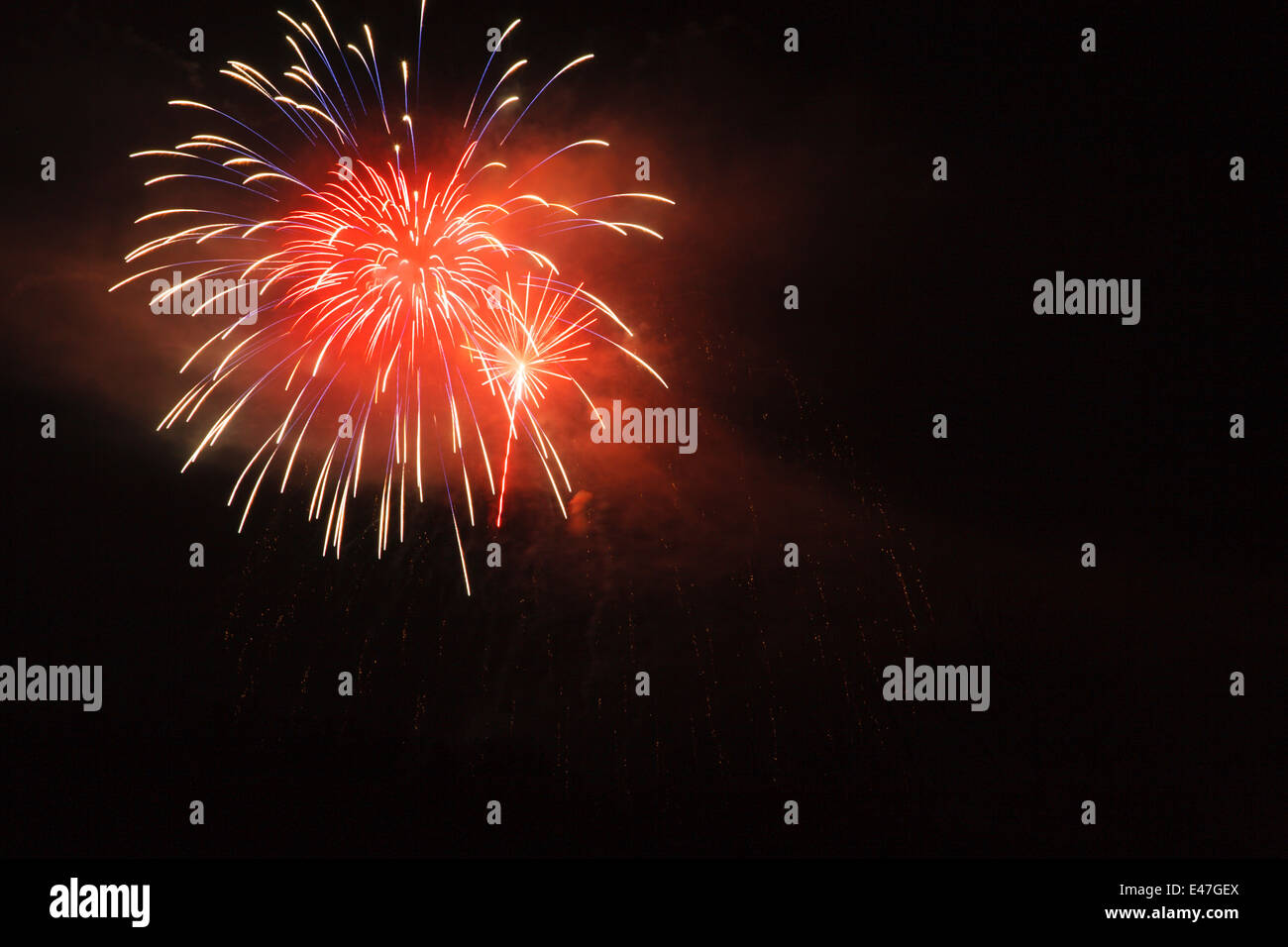 Fireworks over Lincoln, New Hampshire USA Stock Photo - Alamy