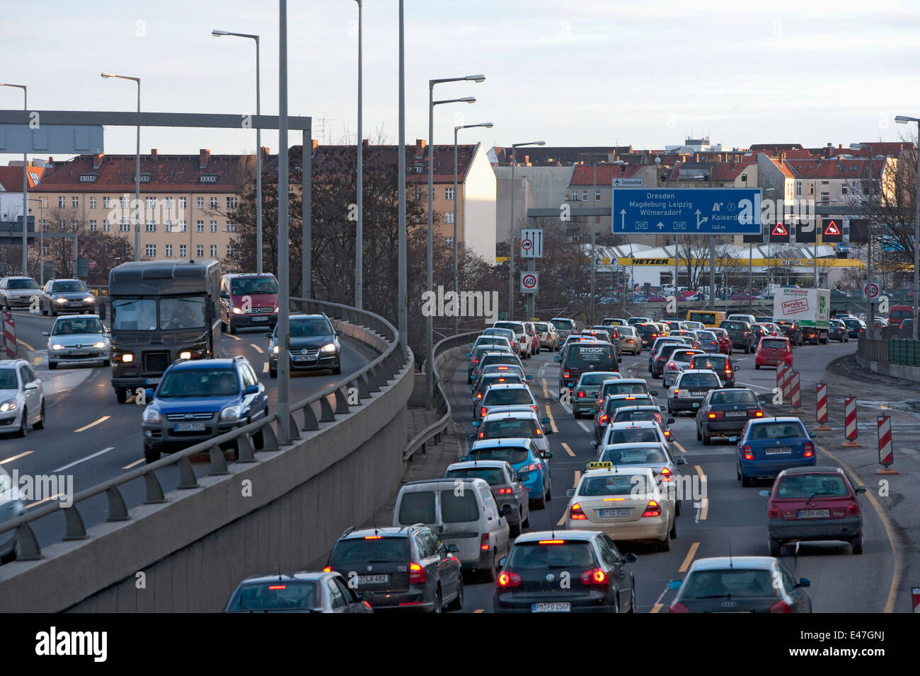 Traffic jam on city highway Stock Photo - Alamy
