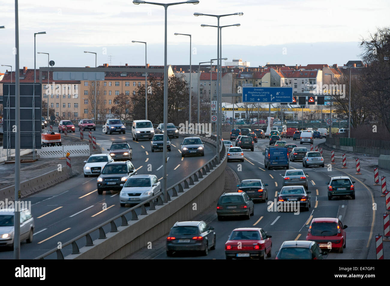 Traffic jam on city highway Stock Photo - Alamy
