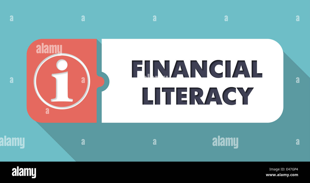 Financial Literacy Concept in Flat Design Stock Photo - Alamy