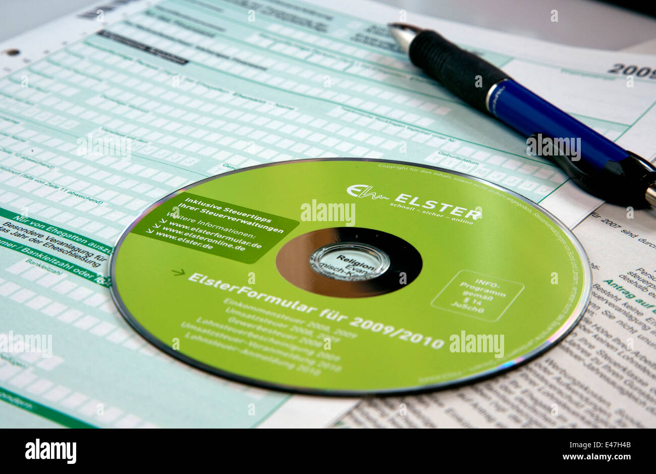 Elster - electronic tax return Stock Photo - Alamy
