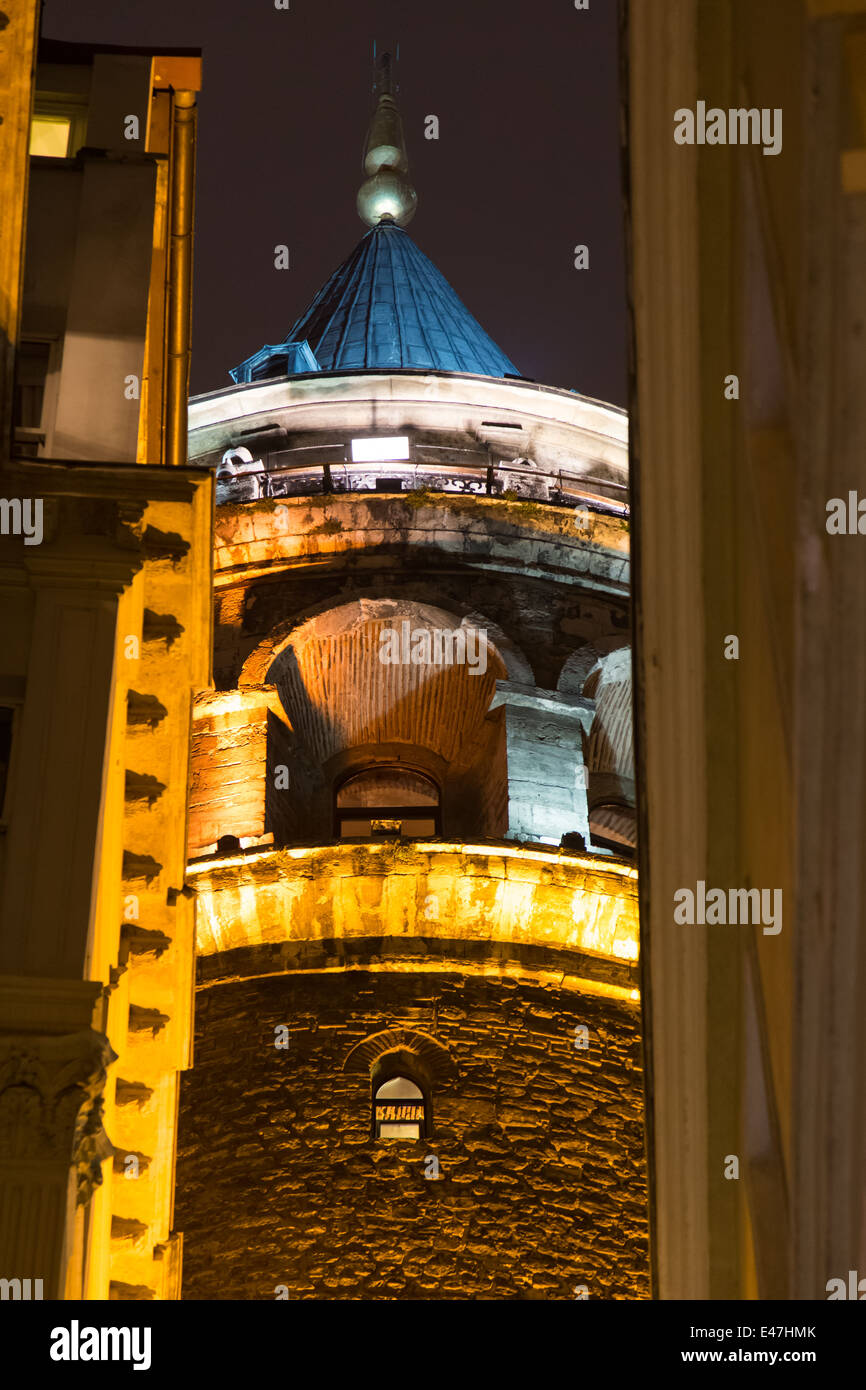 Galata tower balcony tower hi-res stock photography and images - Alamy
