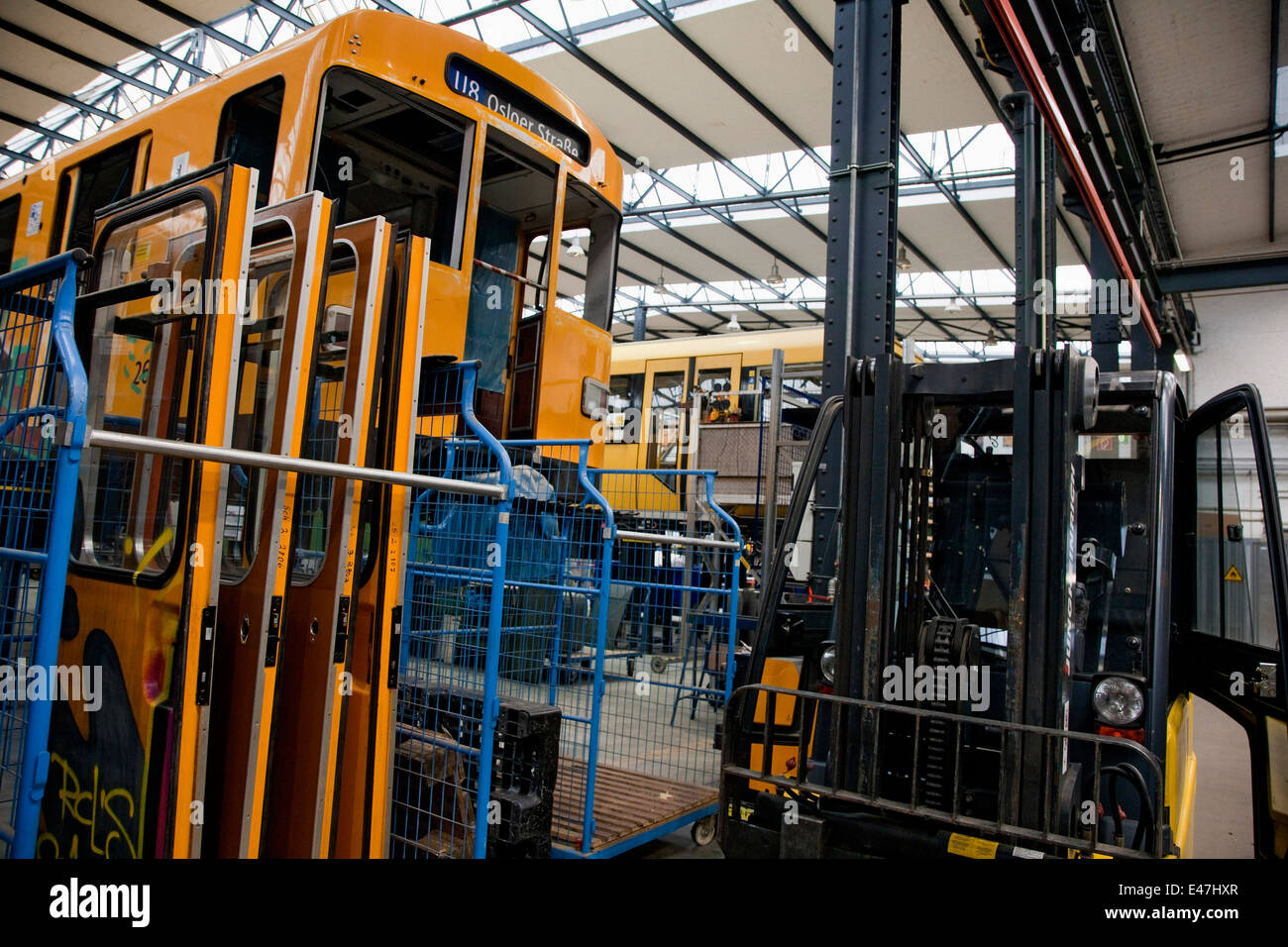 BVG main workshop subway Stock Photo - Alamy