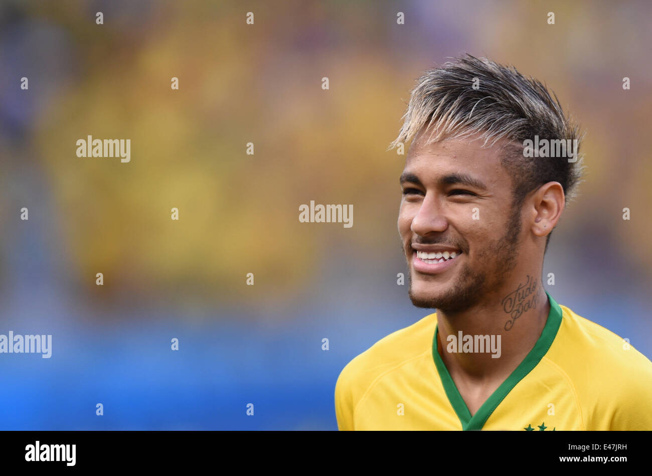 Fortaleza, Brazil. 04th July, 2014. Neymar of Brazil seen during the FIFA World Cup 2014 quarter ...