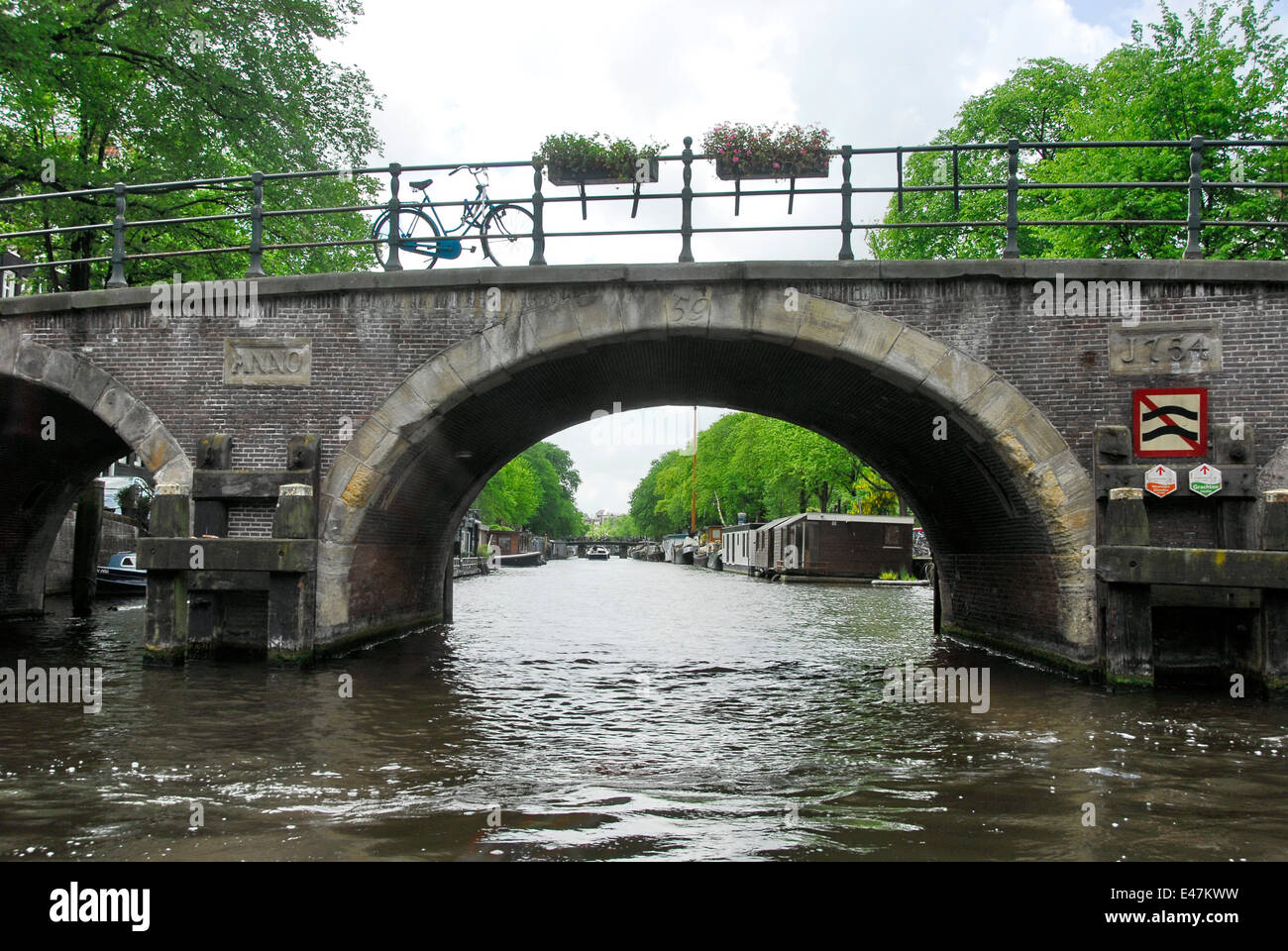 Bridge over canal in Amsterdam, Netherlands Stock Photo - Alamy