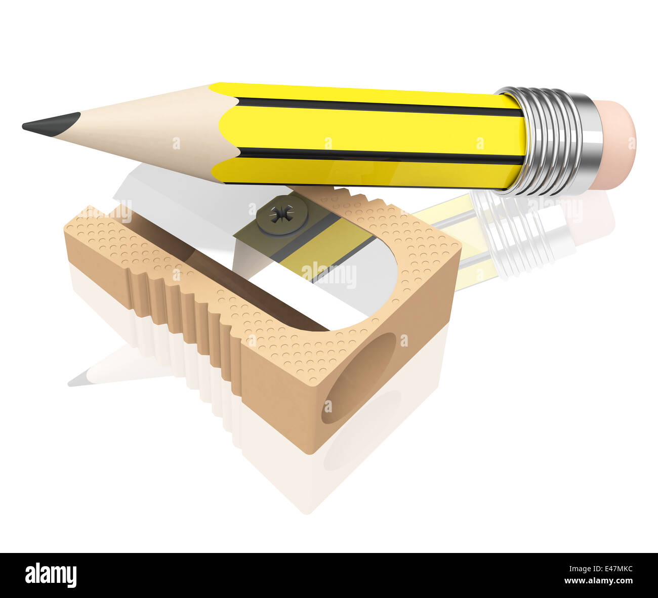 pencil and sharpener Stock Photo - Alamy