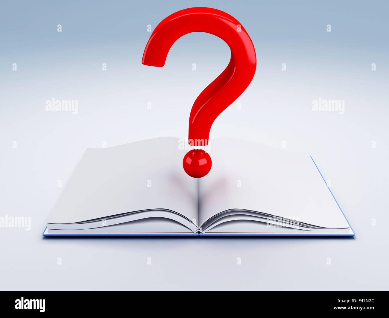 Open book question mark 3d hi-res stock photography and images - Alamy