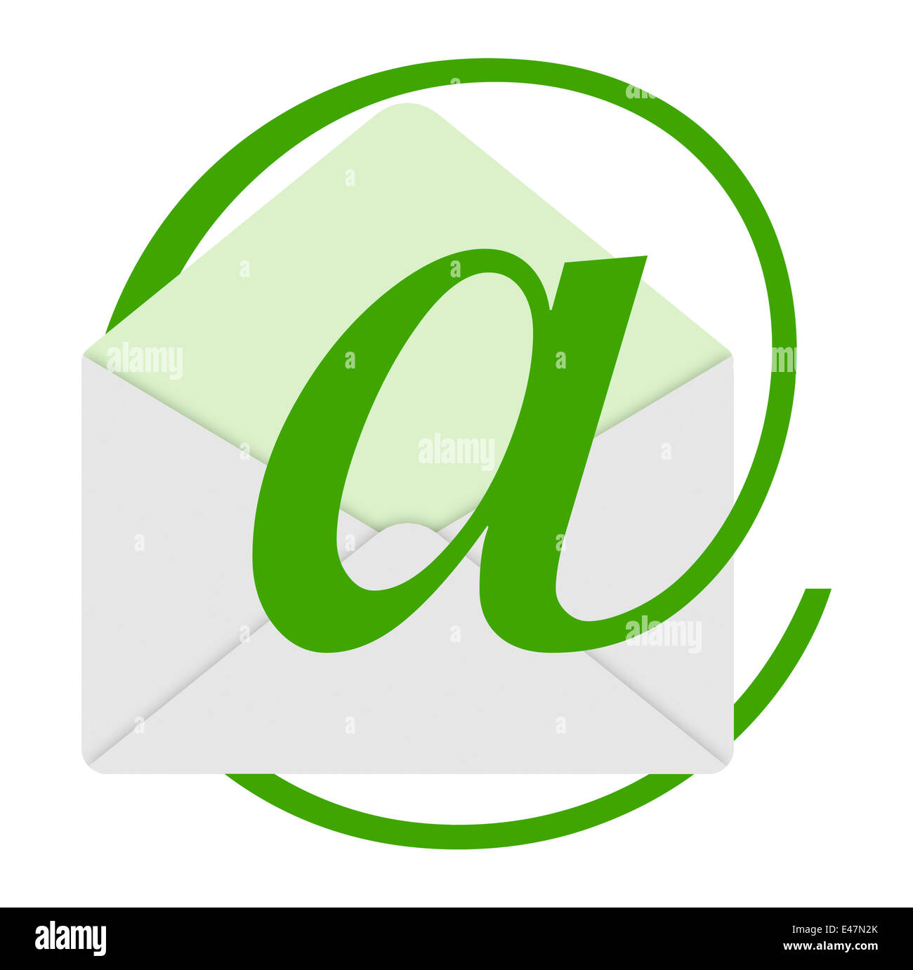the green email Stock Photo - Alamy