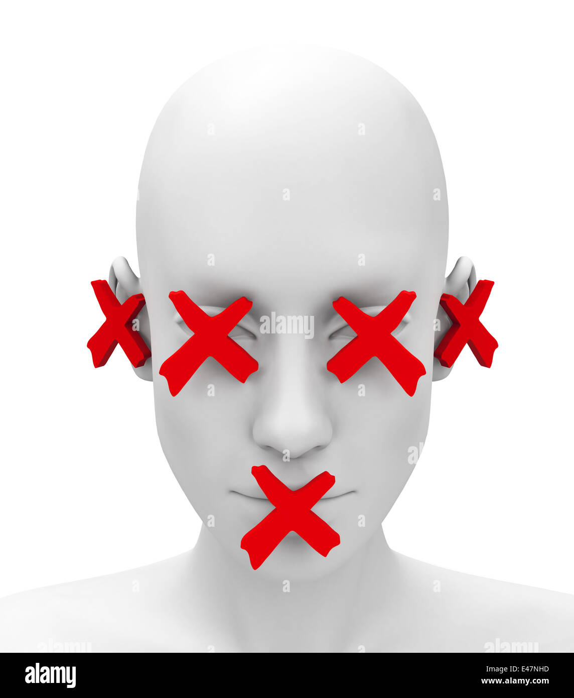 Censored lip hi-res stock photography and images - Alamy