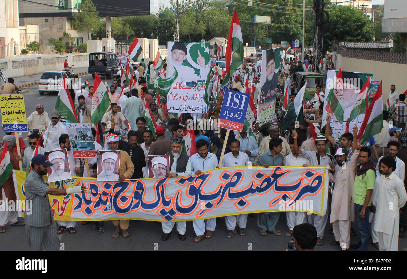 Lahore, Pakistan. 04th July, 2014. Pakistani Activists of a religious ...