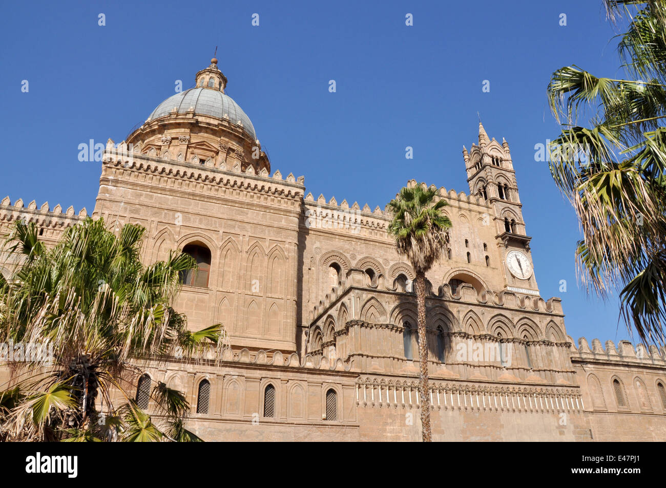 Palermo cathedral roof dome hi-res stock photography and images - Alamy