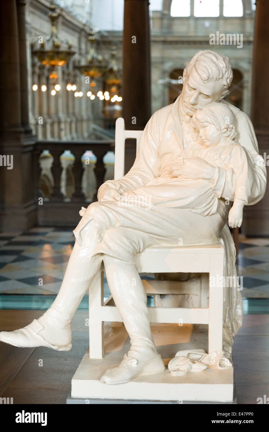 19th Century sculpture 'Motherless' of father and child by George ...