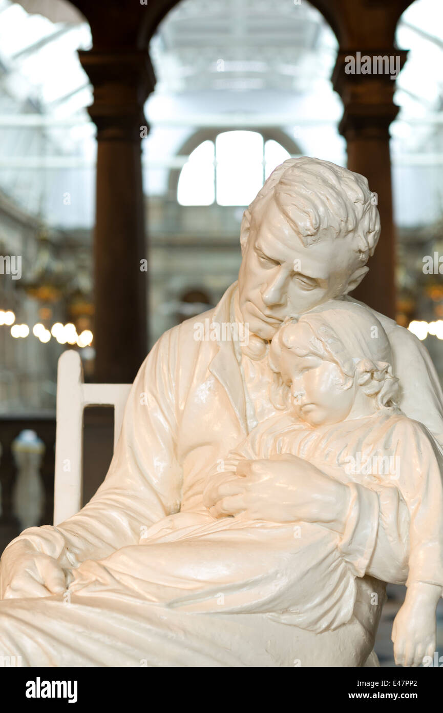 19th Century sculpture 'Motherless' of father and child by George ...