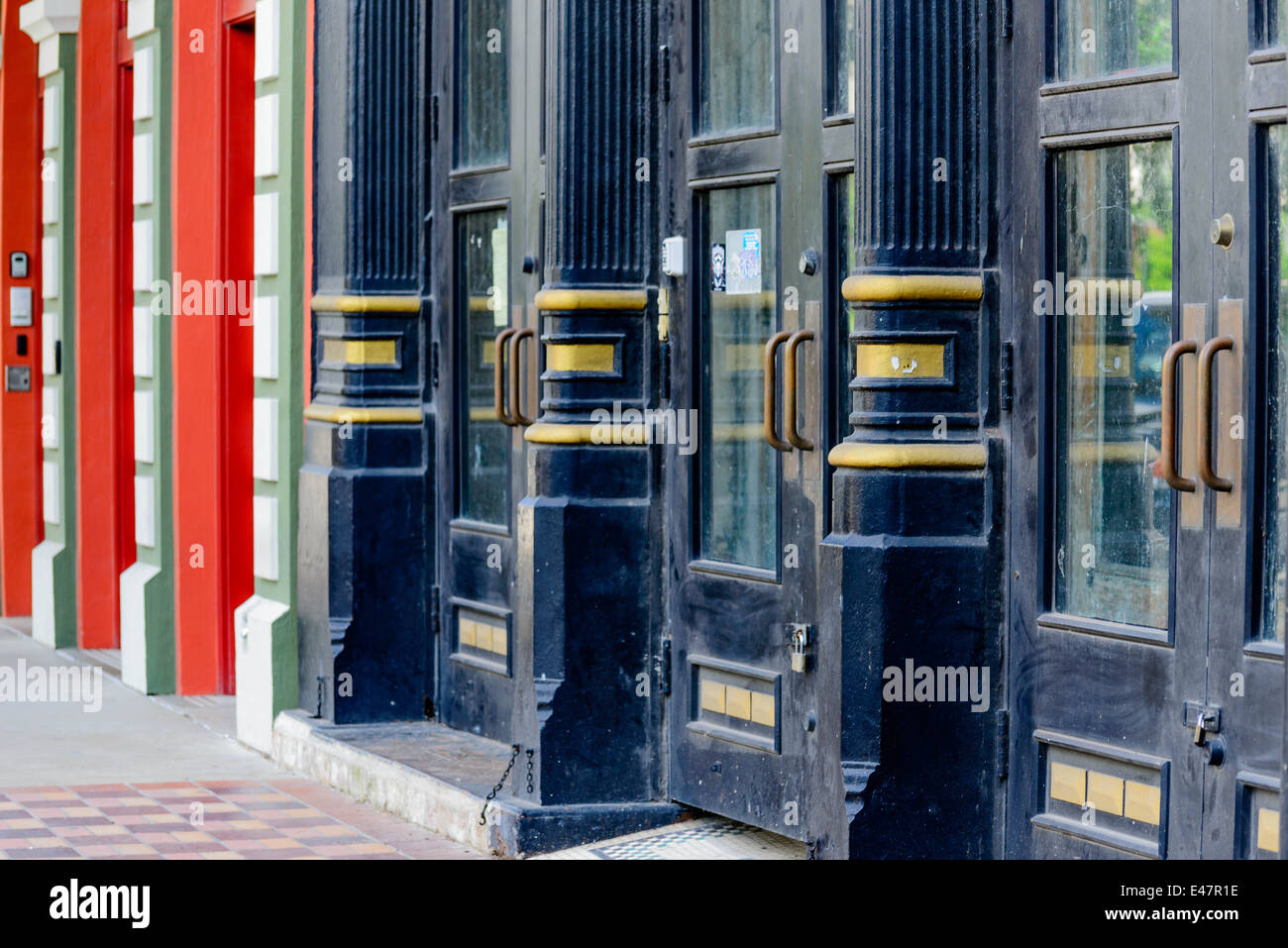 historic storefronts in downtown houston Stock Photo - Alamy