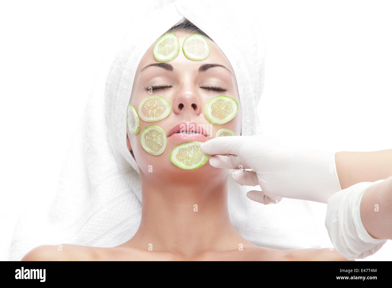portrait of young beautiful woman being treated Stock Photo - Alamy