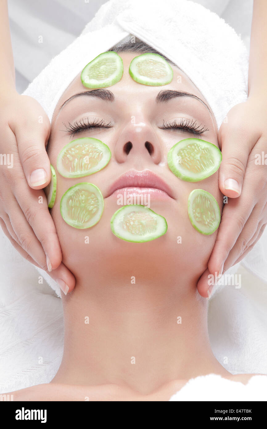 portrait of young beautiful woman being treated Stock Photo - Alamy