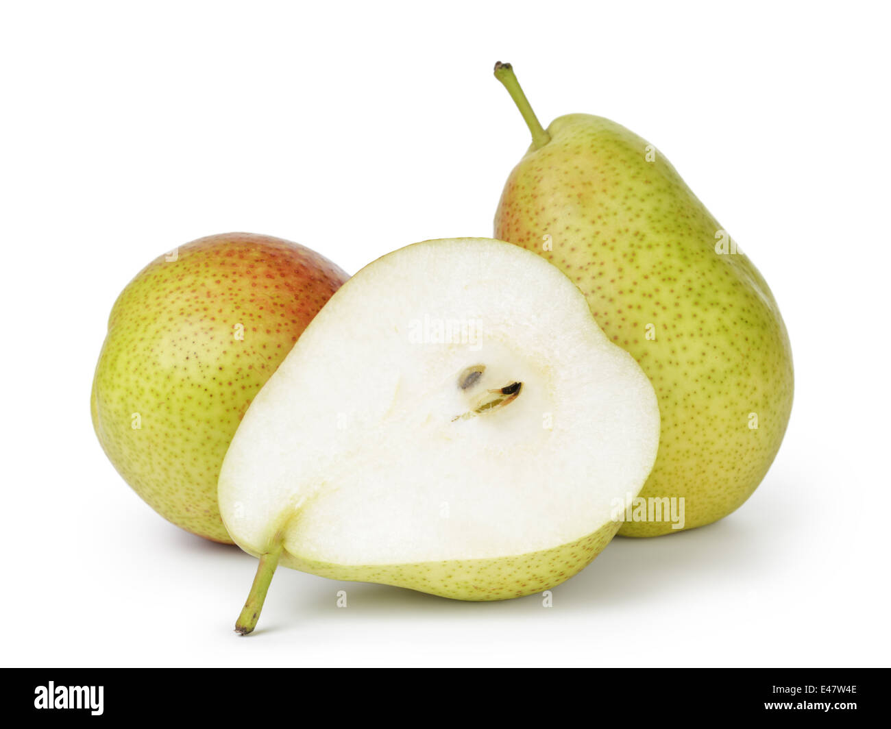 ripe forelle pears, isolated on white background Stock Photo - Alamy