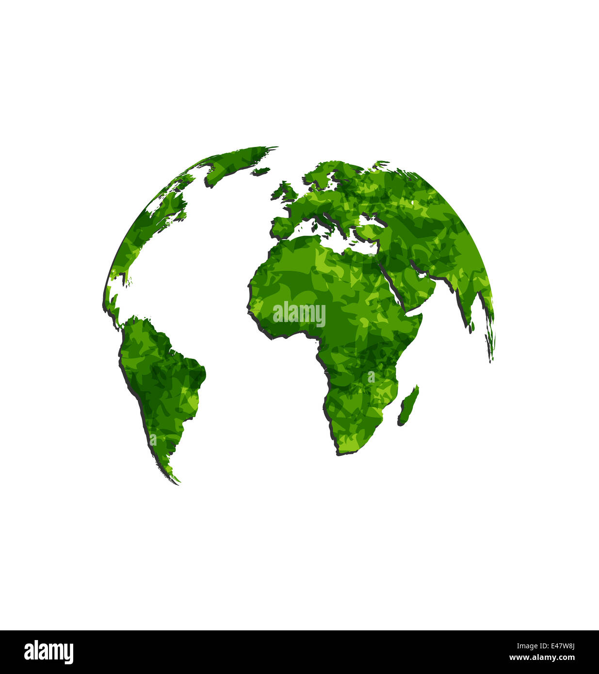 Illustration save the green Earth, environmental symbol - vector Stock ...