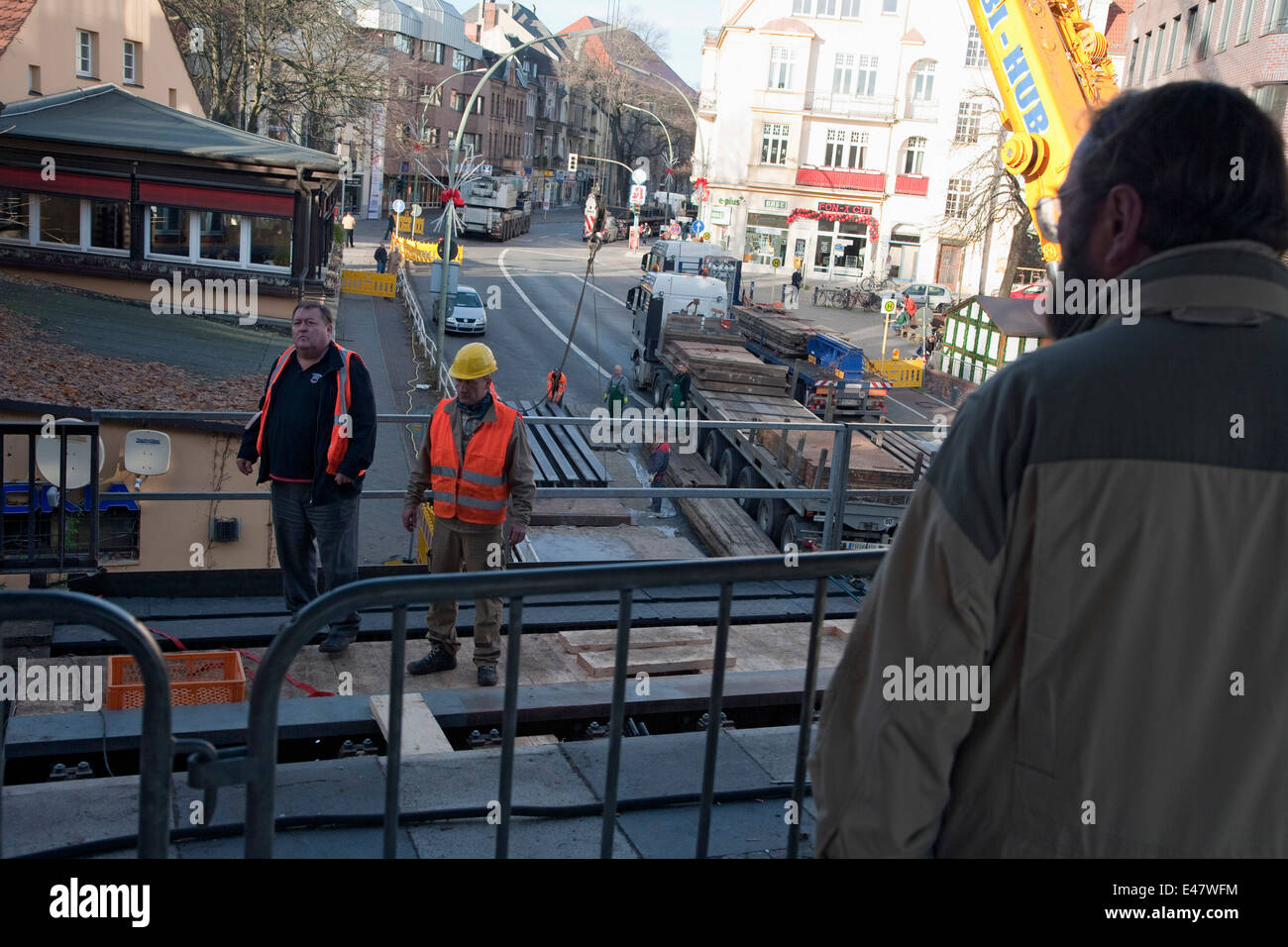 Temporary bridge rail station Zehlendorf Stock Photo - Alamy