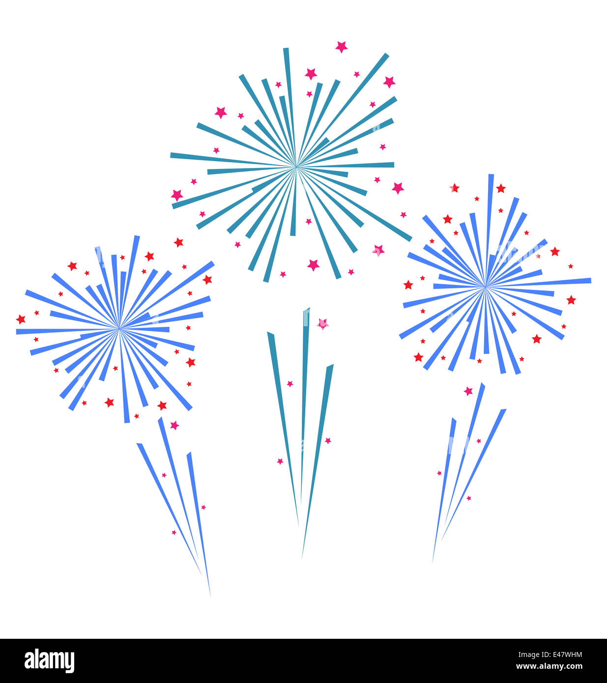 Illustration sketch abstract colorful exploding firework - vector Stock ...