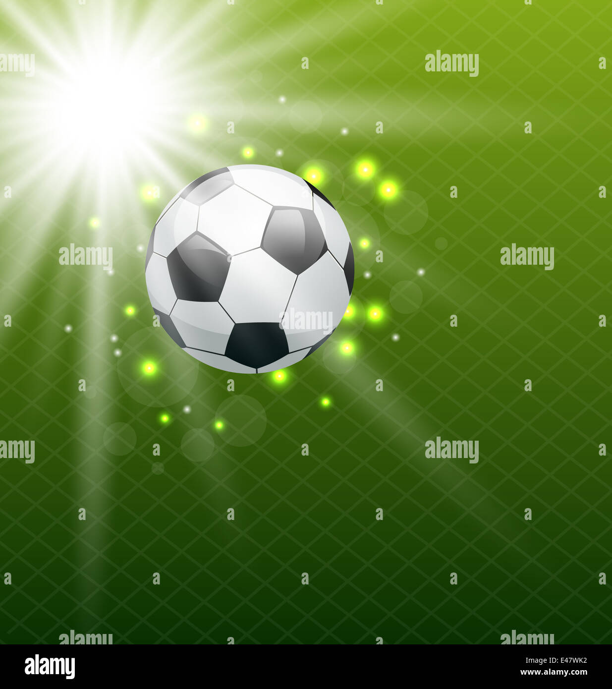 Illustration football shine background with ball - vector Stock Photo ...