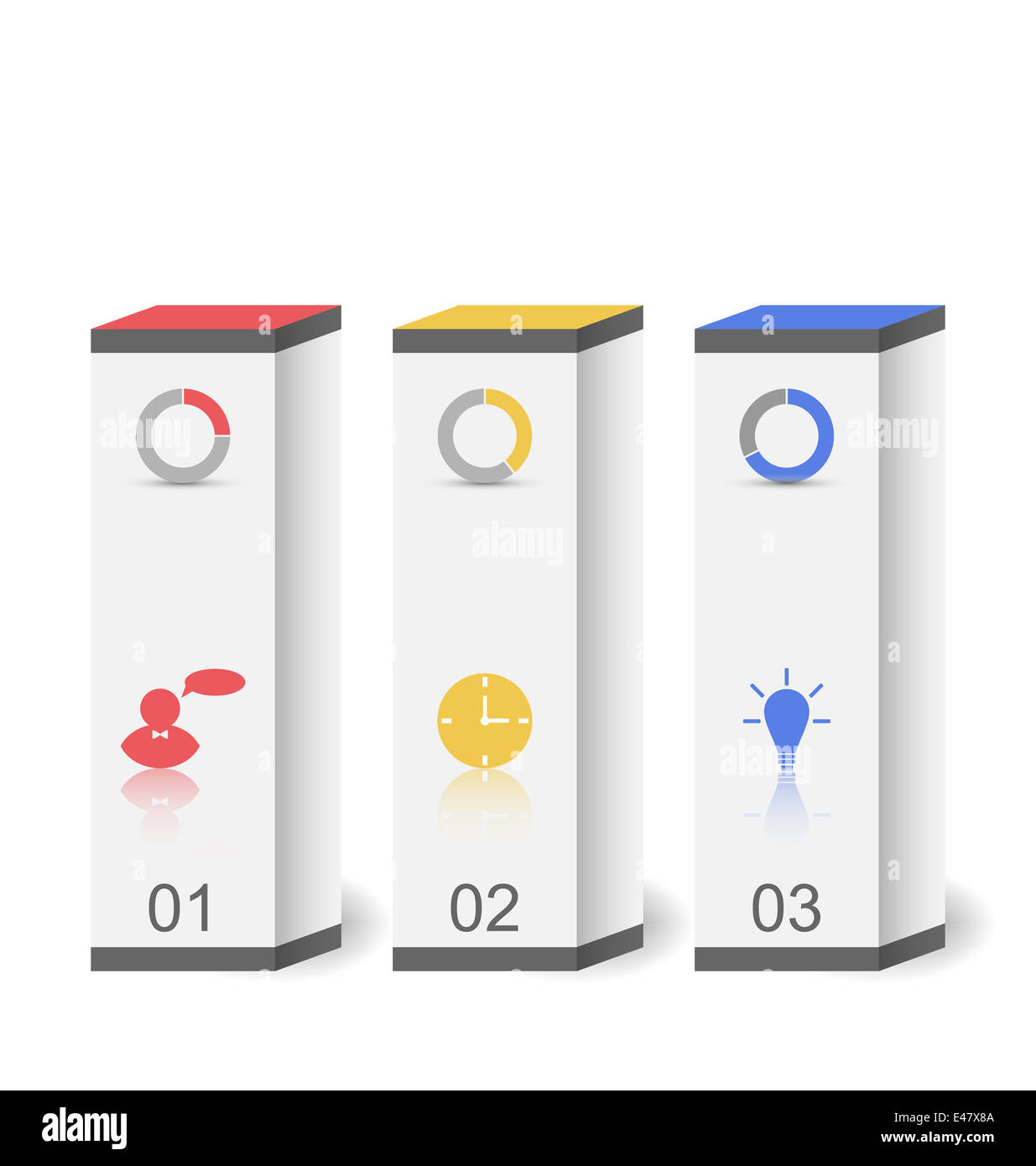 Illustration modern boxes in minimal style for design infographic ...