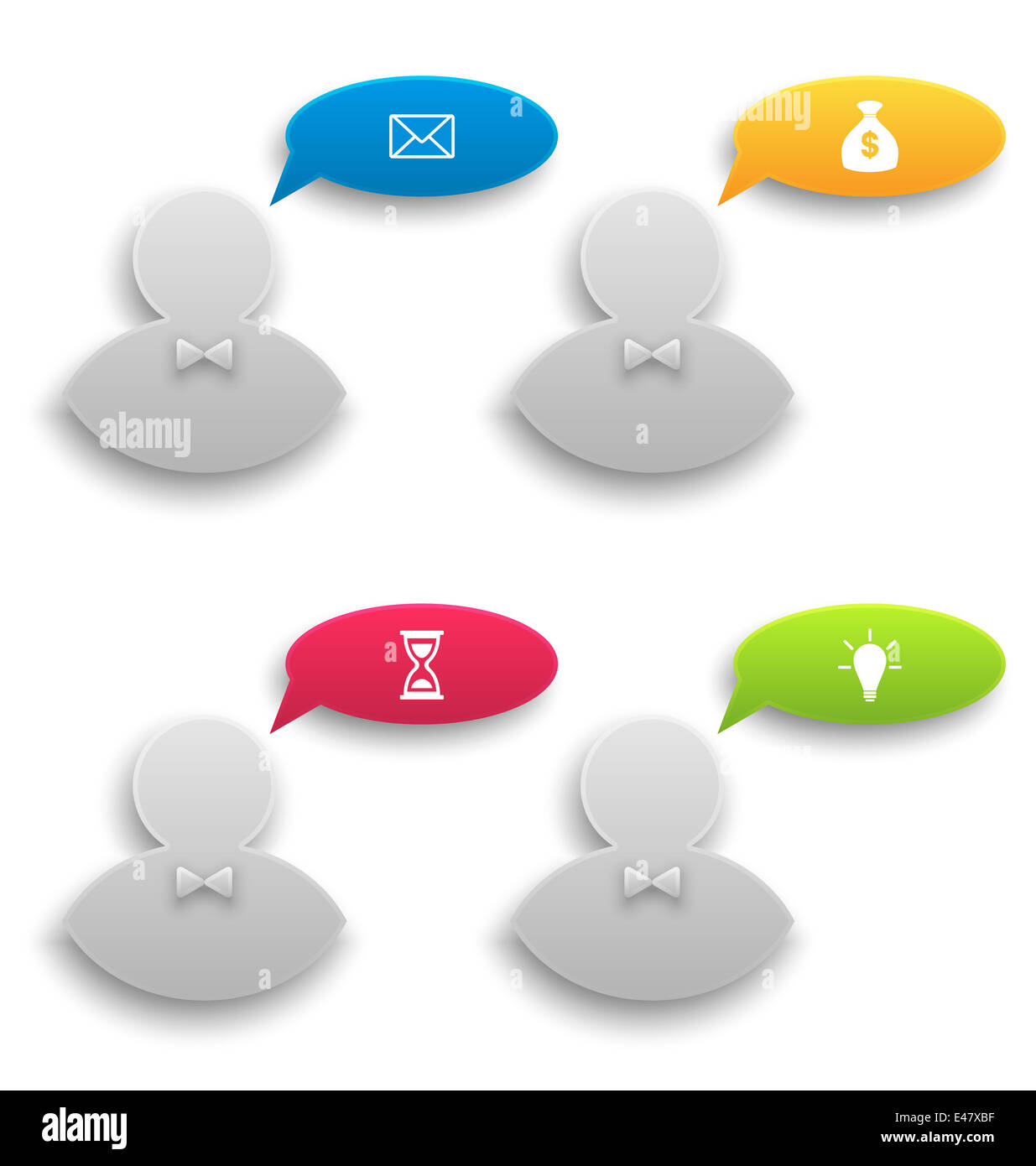 Illustration set people icons with infographic elements - vector Stock ...