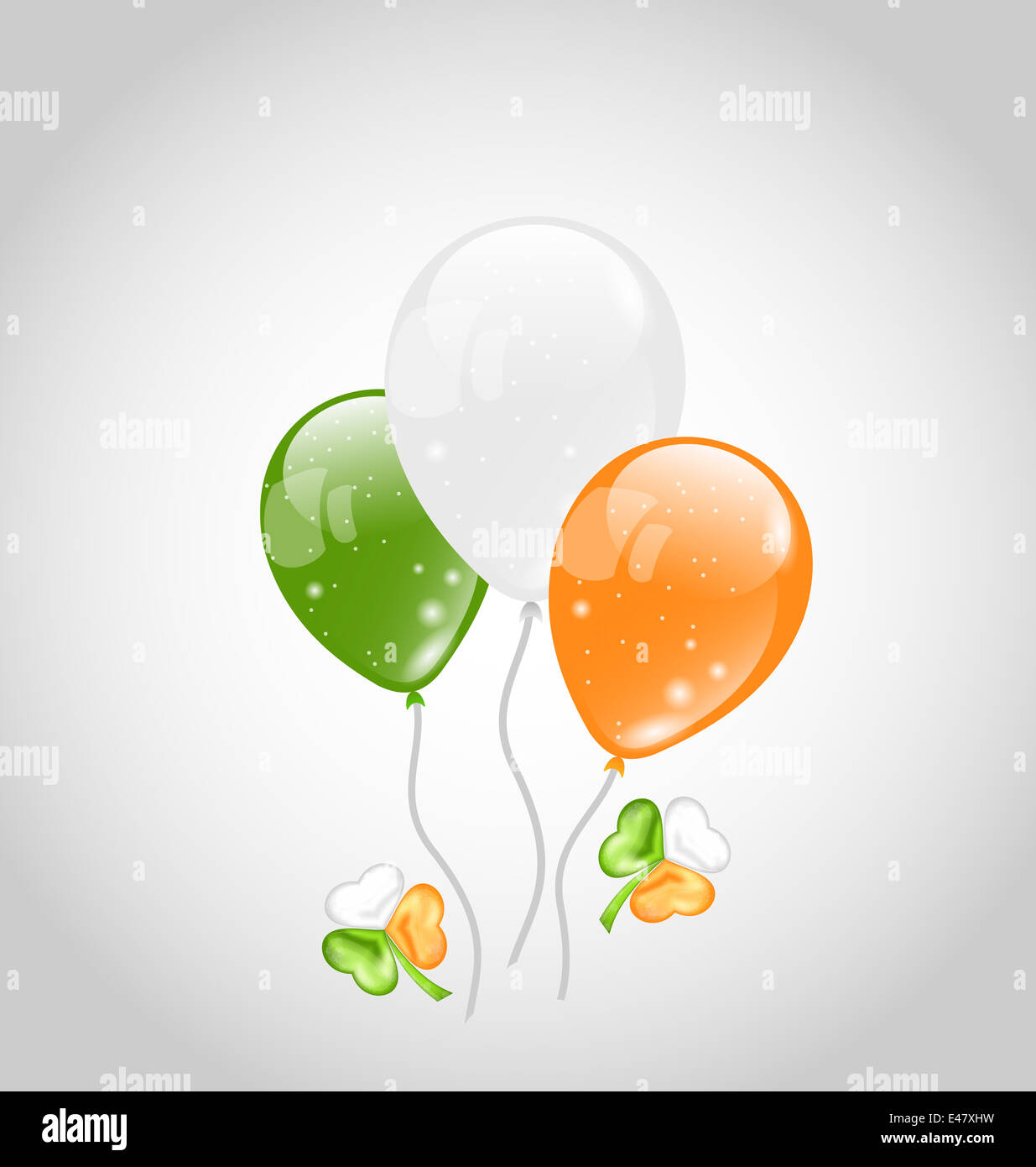 Illustration Irish colorful balloons with clovers for St. Patrick's Day ...