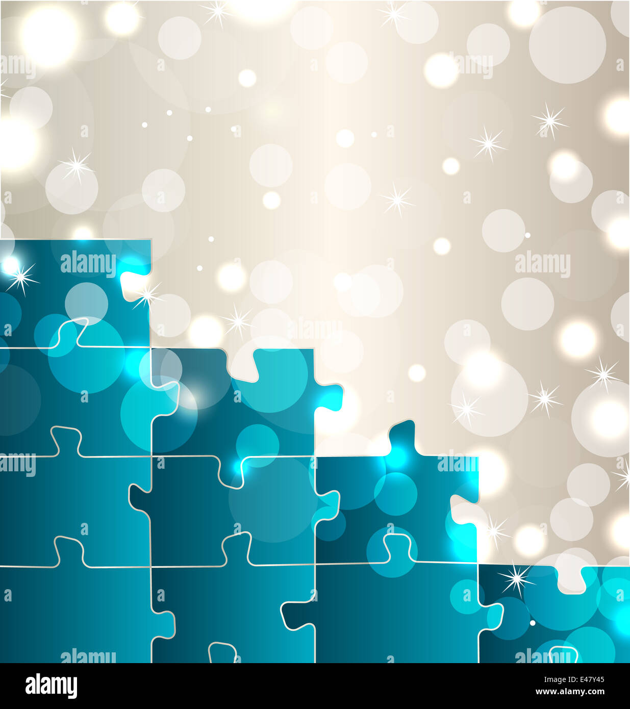 Illustration abstract background with set puzzle pieces - vector Stock ...