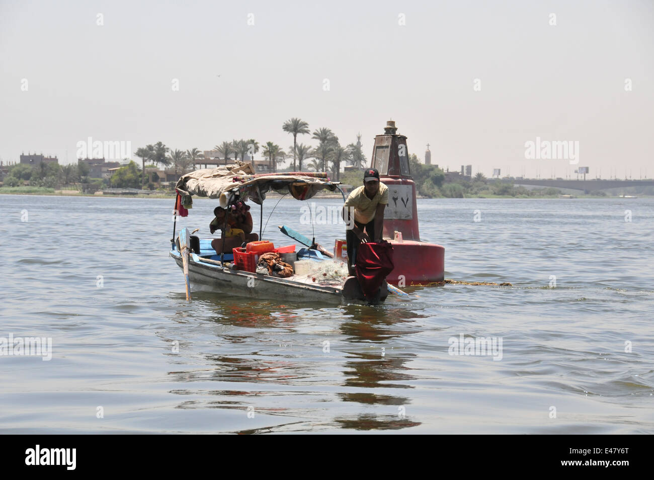 Fishing on the river nile in Egypt Stock Photo - Alamy