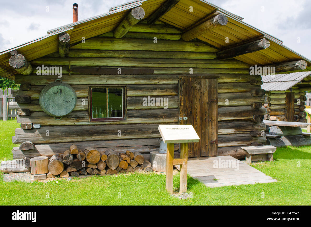 The pioneer replica village log house cabin Heritage Park Museum ...