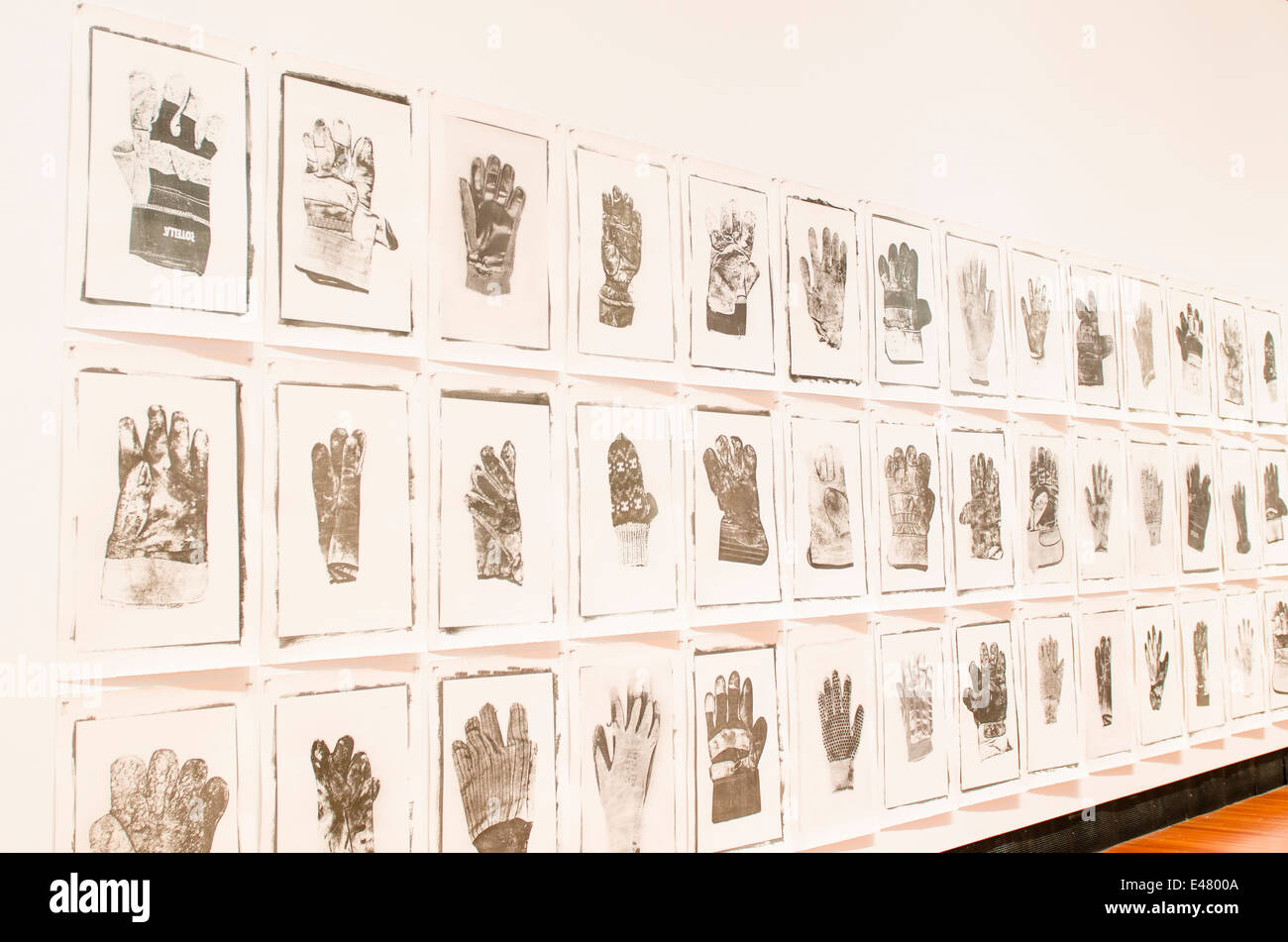 Photographs prints pictures of old gloves mitts at the Two Rivers art ...
