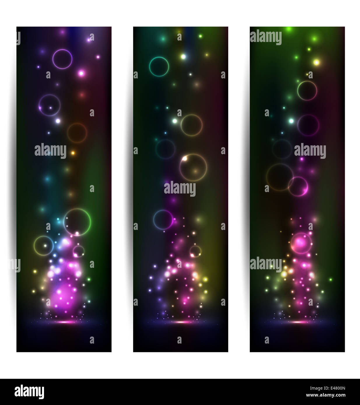 Illustration set of abstract futuristic banners - vector Stock Photo ...