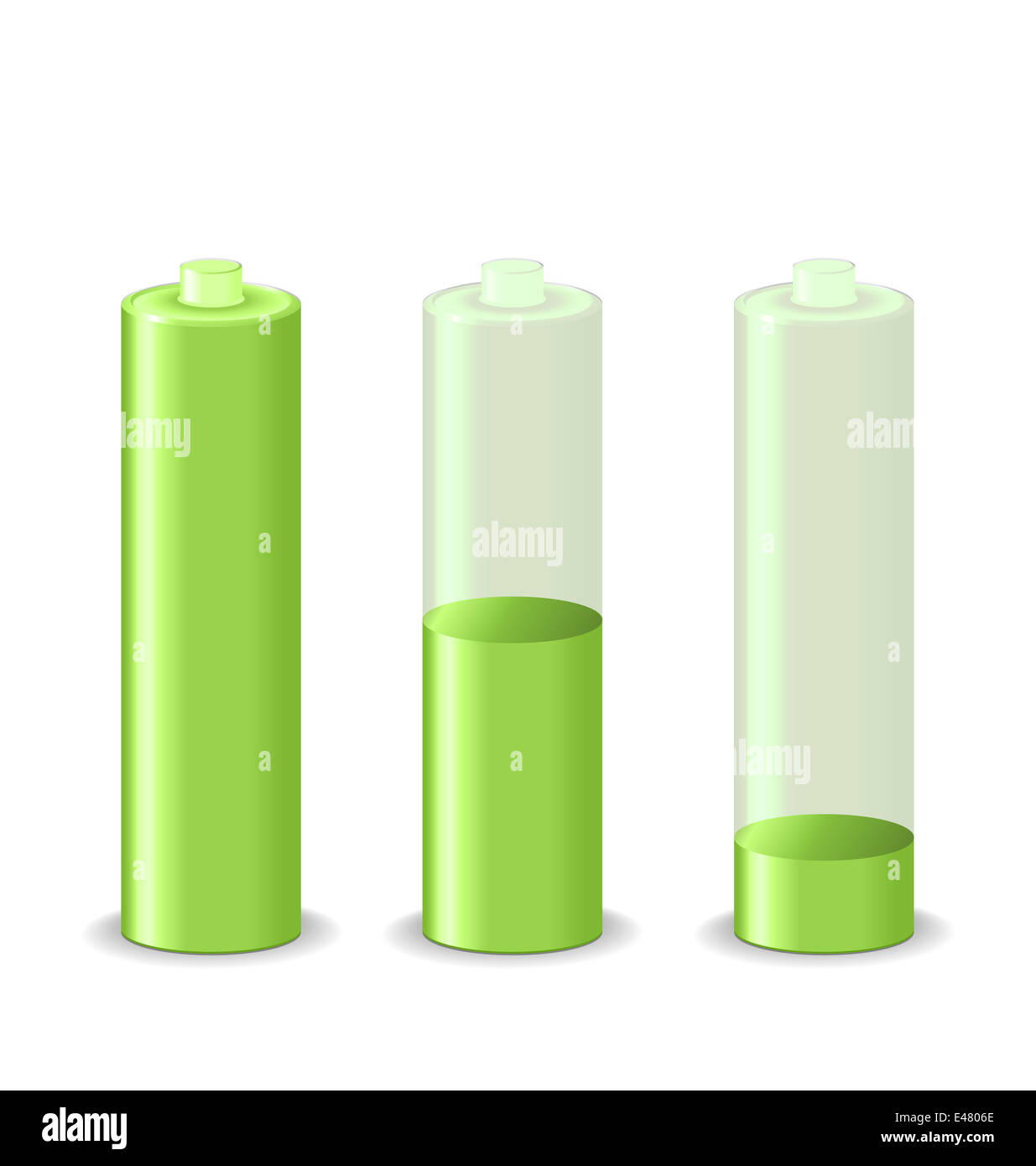 Illustration set battery charge status, isolated on white background ...