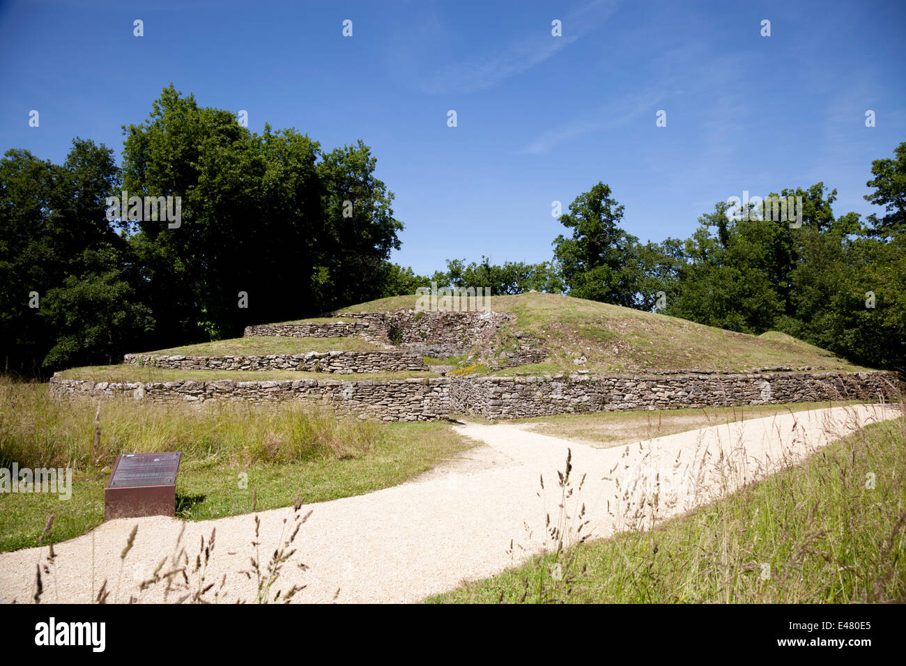 A tumulus in the oldest European necropolis of Bougon (France). Tumulus ...